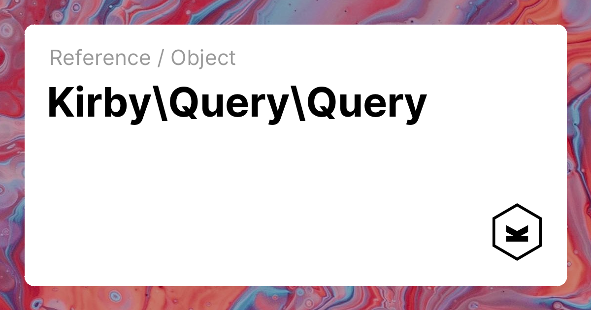 Query | Kirby CMS